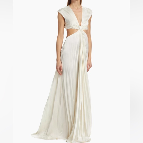 A.L.C. | Dresses | Alc Ivory Maxi Dress With Knot Detail | Poshmark